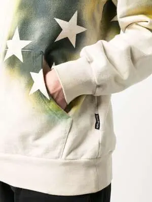 Palm Angels Star-print Hoodie - Neutrals