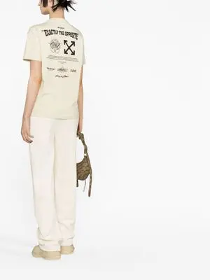 Off-White Graphic-print Cotton T-shirt - Neutrals