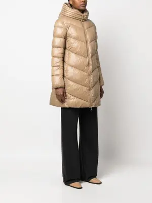 BOSS Funnel-neck Quilted Raincoat
