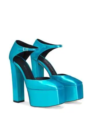 GIUSEPPE ZANOTTI 150mm Bebe Platform Pumps - Blue