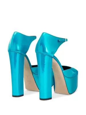GIUSEPPE ZANOTTI 150mm Bebe Platform Pumps - Blue