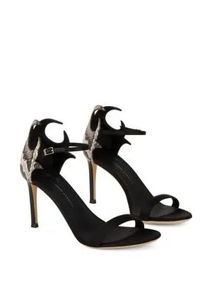 GIUSEPPE ZANOTTI Nyco 85mm Snakeskin-effect Sandals
