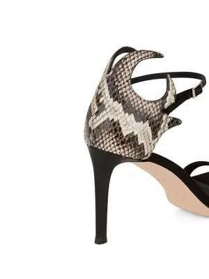 GIUSEPPE ZANOTTI Nyco 85mm Snakeskin-effect Sandals
