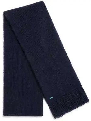 Alanui A Finest Ribbed Fringed Scarf - Blue