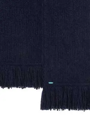 Alanui A Finest Ribbed Fringed Scarf - Blue