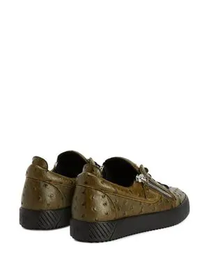 GIUSEPPE ZANOTTI Frankie Double-zip Low-top Sneakers - Green