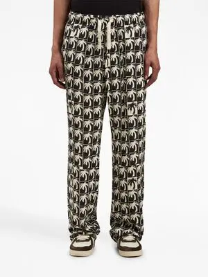 Palm Angels Palm-tree Print Wide-leg Trousers
