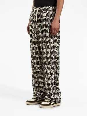 Palm Angels Palm-tree Print Wide-leg Trousers