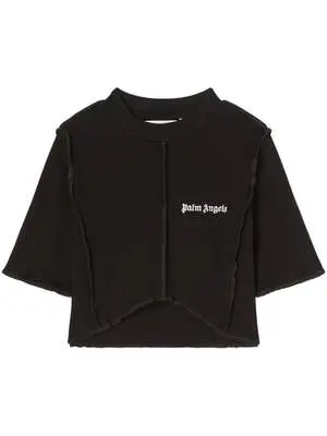 Palm Angels Logo-print Cropped Top