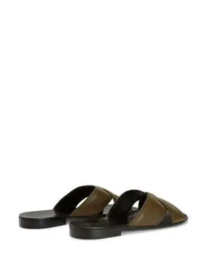 GIUSEPPE ZANOTTI Flavio Leather Sandals - Green