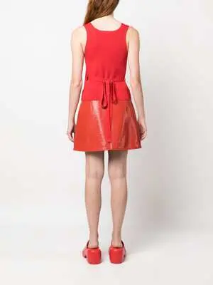 PATOU Ribbed Knit Wrap Top