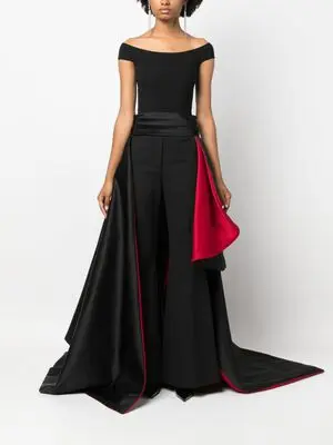 Moschino Draped Satin Asymmetric Skirt