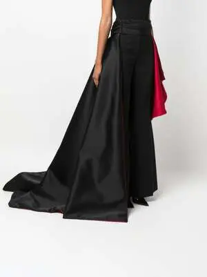 Moschino Draped Satin Asymmetric Skirt