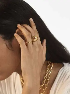 Monica Vinader Nura -vermeil Ring - Gold