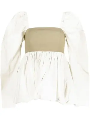 GANNI Colour-block Balloon Minidress