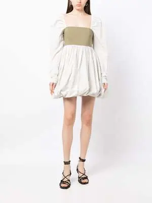 GANNI Colour-block Balloon Minidress