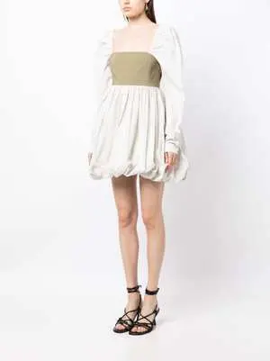 GANNI Colour-block Balloon Minidress