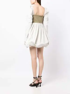 GANNI Colour-block Balloon Minidress
