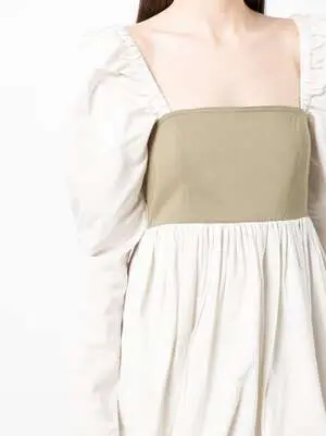 GANNI Colour-block Balloon Minidress