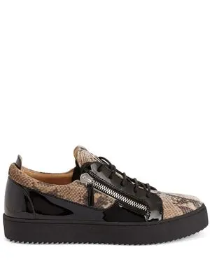 GIUSEPPE ZANOTTI Frankie Double-zip Low-top Sneakers - Black