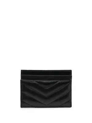 Saint Laurent Chevron-quilted Leather Cardholder
