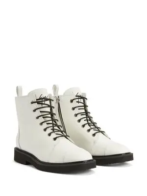 GIUSEPPE ZANOTTI Thora Lace-up Boots - White