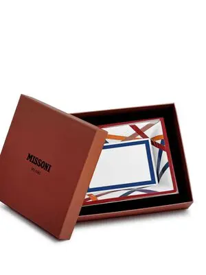 Missoni Nastri Logo-print Tray - White