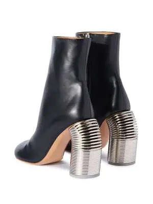 Off-White Leather Ankle Boots