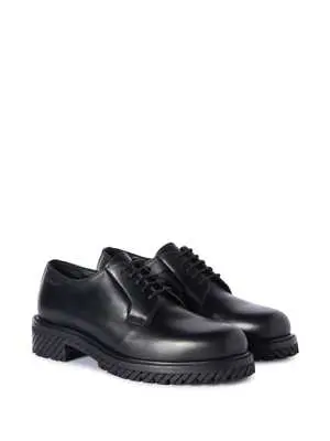 Off-White Military Leather Derby Shoes - Black