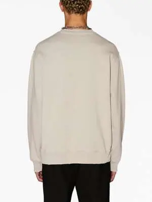 AMBUSH Pass-print Cotton Sweatshirt - Neutrals