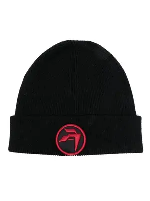 AMBUSH Logo-patch Wool Beanie - Black