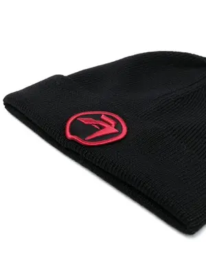 AMBUSH Logo-patch Wool Beanie - Black