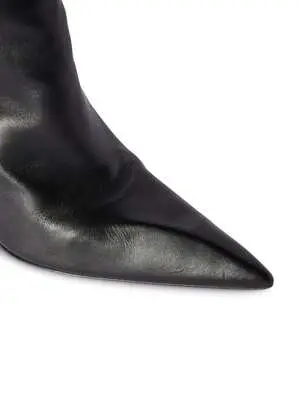 Off-White Crescent Knee-high Leather Boots - Black