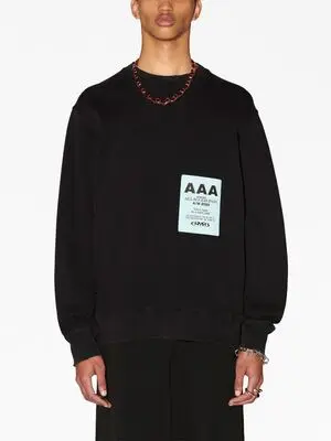 AMBUSH Pass-patch Cotton Sweatshirt - Black