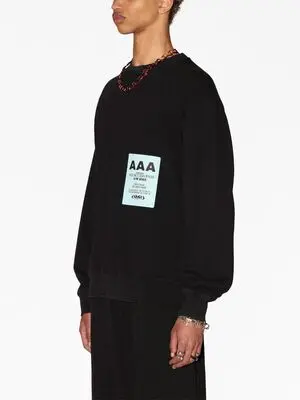 AMBUSH Pass-patch Cotton Sweatshirt - Black
