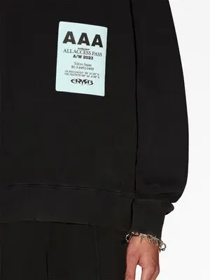 AMBUSH Pass-patch Cotton Sweatshirt - Black
