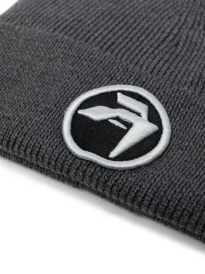 AMBUSH Logo-embroidered Knitted Beanie - Grey