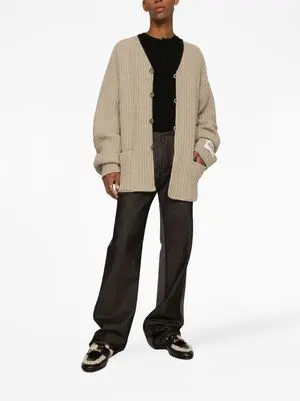 Dolce & Gabbana Logo-patch V-neck Cardigan