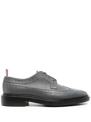 Thom Browne Almond-toe Leather Brogues - Grey