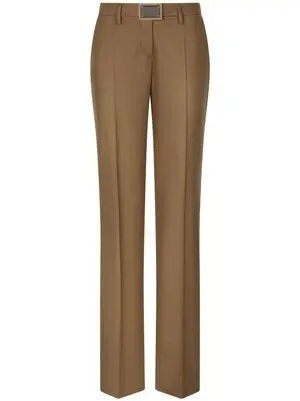 Dolce & Gabbana Logo-plaque Straight-leg Trousers