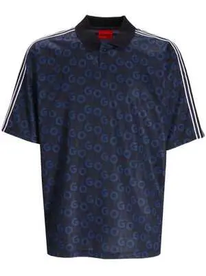 Hugo Monogram-print Polo Hirt