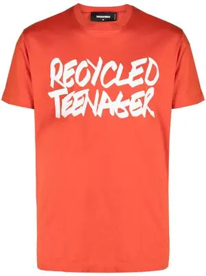 Dsquared2 Graphic-print Cotton T-shirt - Red