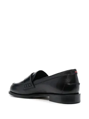 AeydĒ Oscar Penny-slot Leather Loafers - Black
