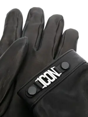 Dsquared2 Logo-plaque Leather Gloves
