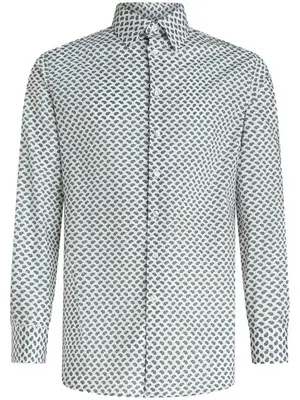 Etro Paisley-print Cotton Shirt - Blue