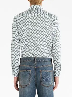 Etro Paisley-print Cotton Shirt - Blue