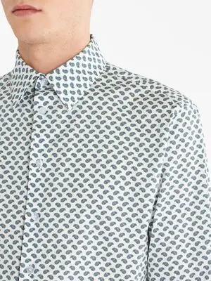 Etro Paisley-print Cotton Shirt - Blue
