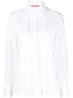 Valentino Garavani Scarf-detail Cotton Poplin Shirt