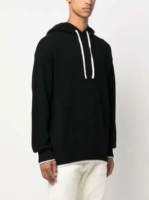 MSGM Contrasting Trim Drawstring Hoodie