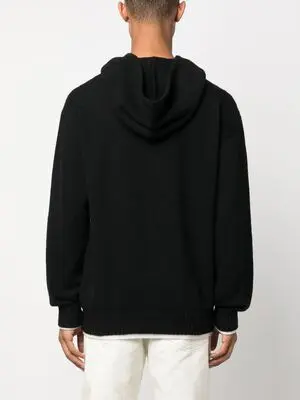 MSGM Contrasting Trim Drawstring Hoodie
